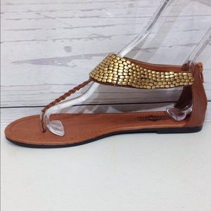 Charles Albert | Shoes | Charles Albert Sandal Size 9 Brown Gold | Poshmark